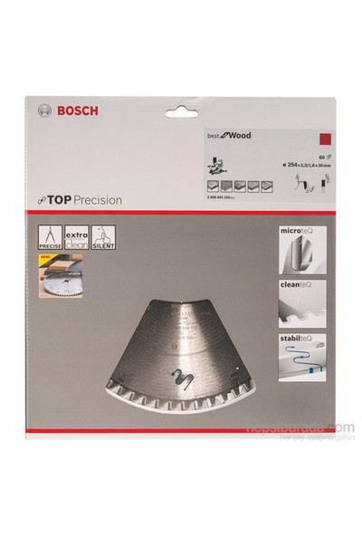 Bosch - Best Serisi Hassas Kesim Ahşap İçin Daire Testere Bıçağı - 254 X 30 X 2,3 Mm, 60 Diş Bosch - Best Serisi Hassas Kesim Ahşap İçin Daire Testere Bıçağı - 254 X 30 X 2,3 Mm, 60 Diş