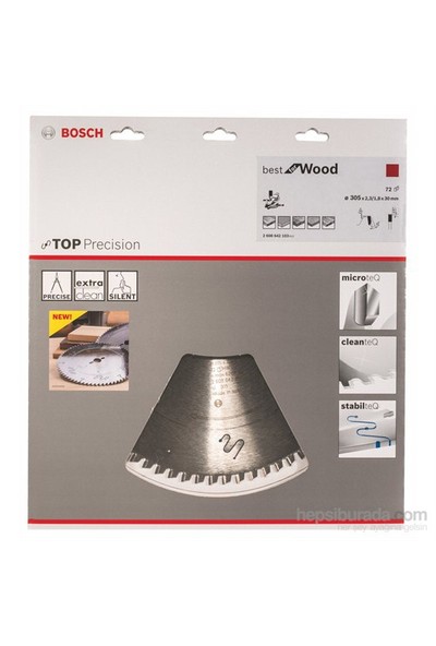 Bosch - Best Serisi Hassas Kesim Ahşap İçin Daire Testere Bıçağı - 305 X 30 X 2,3 Mm, 72 Diş Bosch - Best Serisi Hassas Kesim Ahşap İçin Daire Testere Bıçağı - 305 X 30 X 2,3 Mm, 72 Diş