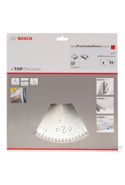 Bosch - Best Serisi Hassas Kesim Aşındırıcı Kaplamalı Lamine Panel İçin Daire Testere Bıçağı - 250 X 30 X 3,2 Mm, 80 Diş Bosch - Best Serisi Hassas Kesim Aşındırıcı Kaplamalı Lamine Panel İçin Daire Testere Bıçağı - 250 X 30 X 3,2 Mm, 80 Diş