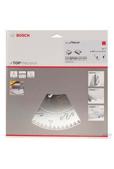 Bosch - Best Serisi Hassas Kesim Ahşap İçin Daire Testere Bıçağı - 250 X 30 X 3,2 Mm, 60 Diş Bosch - Best Serisi Hassas Kesim Ahşap İçin Daire Testere Bıçağı - 250 X 30 X 3,2 Mm, 60 Diş