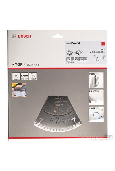 Bosch - Best Serisi Hassas Kesim Ahşap İçin Daire Testere Bıçağı - 250 X 30 X 3,2 Mm, 80 Diş Bosch - Best Serisi Hassas Kesim Ahşap İçin Daire Testere Bıçağı - 250 X 30 X 3,2 Mm, 80 Diş