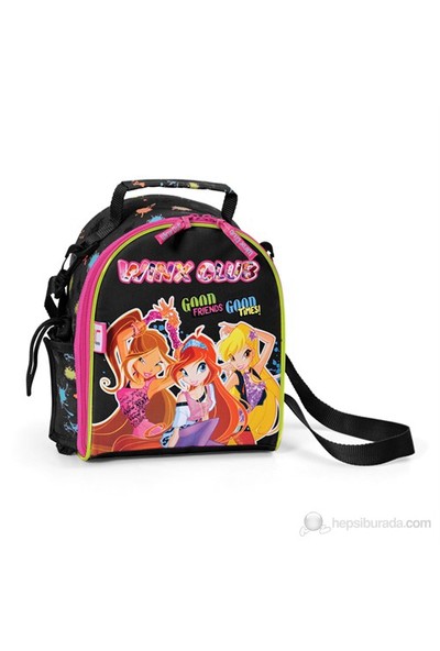 Winx Beslenme Çantası 21 X 25 X 11 cm (Siyah-Fuşya) Winx Beslenme Çantası 21 X 25 X 11 cm (Siyah-Fuşya)