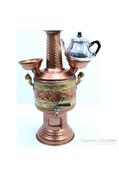 Knt Çaydanlıklı %100 Bakır Sobalı Semaver 090843 Knt Çaydanlıklı %100 Bakır Sobalı Semaver 090843