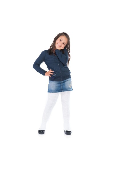 Penti Pretty Ayda Klt. Beyaz Kız Çocuk Külotlu Çorap