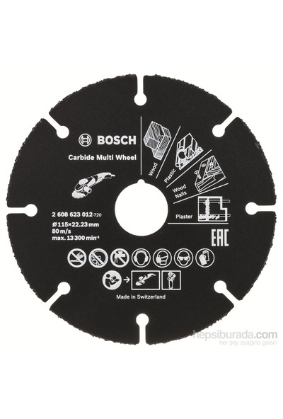 Bosch - Carbide Multiwheel, Taşlama Makineleri İle Ahşap Ve Plastiği Güvenli Kesme Bıçağı 115Mm Bosch - Carbide Multiwheel, Taşlama Makineleri İle Ahşap Ve Plastiği Güvenli Kesme Bıçağı 115Mm
