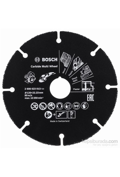 Bosch - Carbide Multiwheel, Taşlama Makineleri İle Ahşap Ve Plastiği Güvenli Kesme Bıçağı 125Mm Bosch - Carbide Multiwheel, Taşlama Makineleri İle Ahşap Ve Plastiği Güvenli Kesme Bıçağı 125Mm