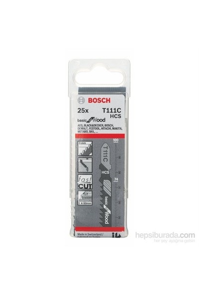 Bosch - Ekonomik Seri Ahşap İçin T 111 C Dekupaj Testeresi Bıçağı - 25'Li Paket Bosch - Ekonomik Seri Ahşap İçin T 111 C Dekupaj Testeresi Bıçağı - 25'Li Paket