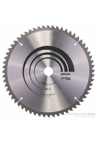 Bosch - Optiline Serisi Ahşap İçin Daire Testere Bıçağı - 305 X 30 X 2,5 Mm, 60 Diş Bosch - Optiline Serisi Ahşap İçin Daire Testere Bıçağı - 305 X 30 X 2,5 Mm, 60 Diş