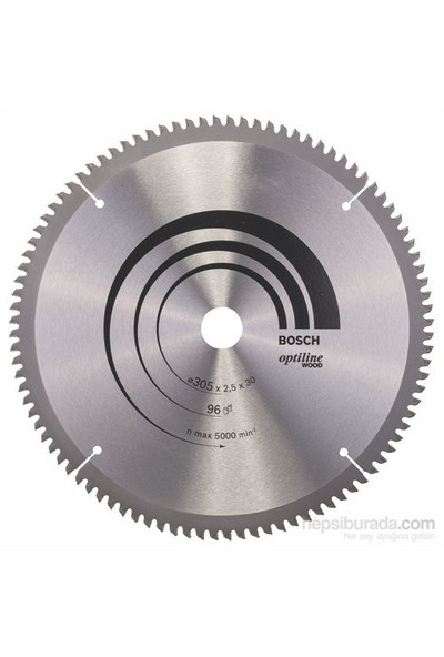 Bosch - Optiline Serisi Ahşap İçin Daire Testere Bıçağı - 305 X 30 X 2,5 Mm, 96 Diş Bosch - Optiline Serisi Ahşap İçin Daire Testere Bıçağı - 305 X 30 X 2,5 Mm, 96 Diş