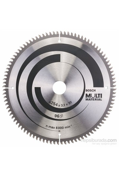 Bosch - Çoklu Malzeme İçin Daire Testere Bıçağı - 254 X 30 X 3,2 Mm, 96 Diş