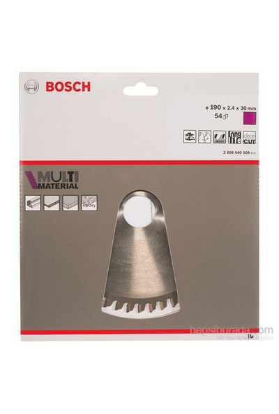 Bosch - Çoklu Malzeme İçin Daire Testere Bıçağı - 190 X 30 X 2,4 Mm, 54 Diş Bosch - Çoklu Malzeme İçin Daire Testere Bıçağı - 190 X 30 X 2,4 Mm, 54 Diş