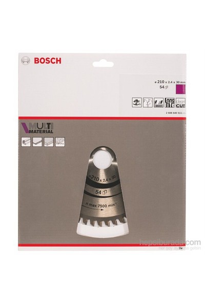 Bosch - Çoklu Malzeme İçin Daire Testere Bıçağı - 210 X 30 X 2,4 Mm, 54 Diş Bosch - Çoklu Malzeme İçin Daire Testere Bıçağı - 210 X 30 X 2,4 Mm, 54 Diş