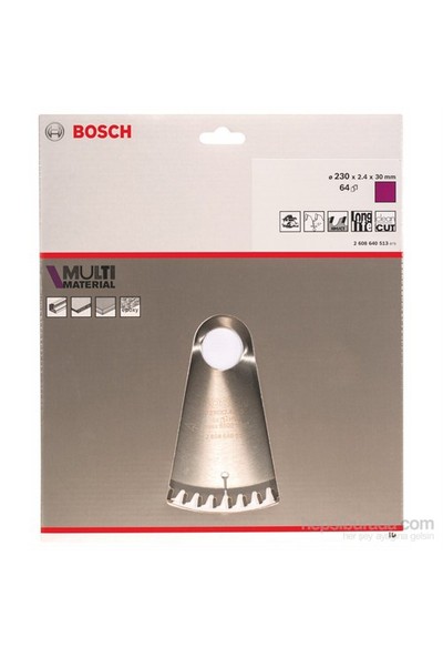 Bosch - Çoklu Malzeme İçin Daire Testere Bıçağı - 230 X 30 X 2,4 Mm, 64 Diş
