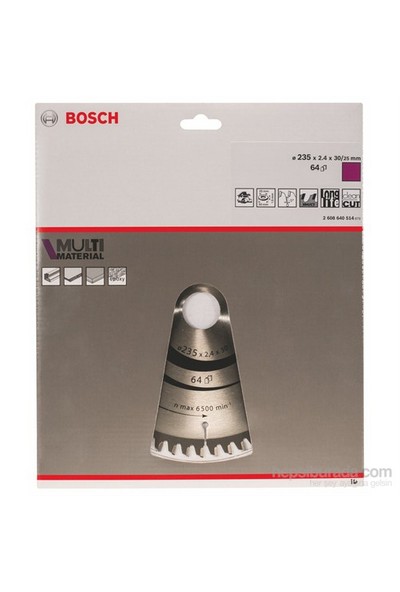 Bosch - Çoklu Malzeme İçin Daire Testere Bıçağı - 235 X 30/25 X 2,4 Mm, 64 Diş Bosch - Çoklu Malzeme İçin Daire Testere Bıçağı - 235 X 30/25 X 2,4 Mm, 64 Diş