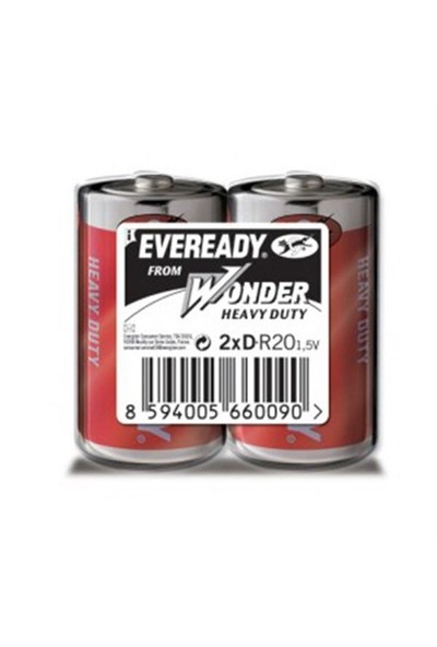 Energizer (C9-0836) Eveready Çinko Karbon Heavy Duty D Pil 2Li Shrink Energizer (C9-0836) Eveready Çinko Karbon Heavy Duty D Pil 2Li Shrink