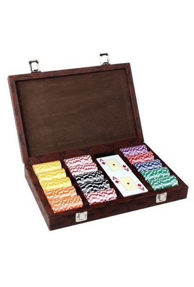 Deri Çantalı 400'Lük Poker Çipi