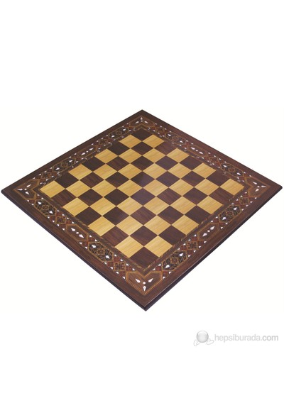 Star Satranç Sehpası Polyester Ceviz 39x39 cm