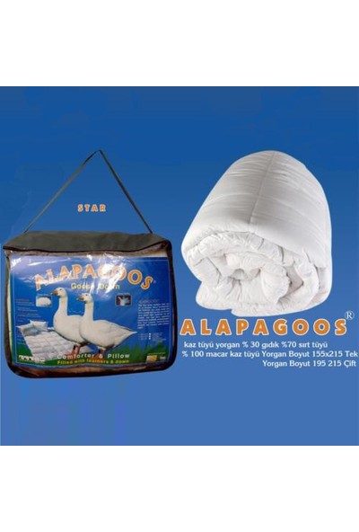 Alapagoos Kaz Tüyü Çocuk Yorgan (%30 Gıdık Tüyü)