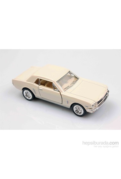 Beyaz 1964 1/2 Ford Mustang 1/36 Çek Bırak Die-Cast Model Araç Beyaz 1964 1/2 Ford Mustang 1/36 Çek Bırak Die-Cast Model Araç