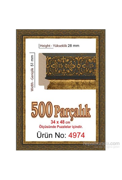 Polistiren Puzzle Çerçevesi Kabartmalı (48 X 34 Cm.)