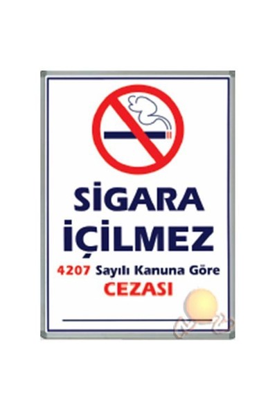 İnter Lüx Alüminyum Çerçeveli Sigara İçilmez Panosu 50 x 70 INT-711-1