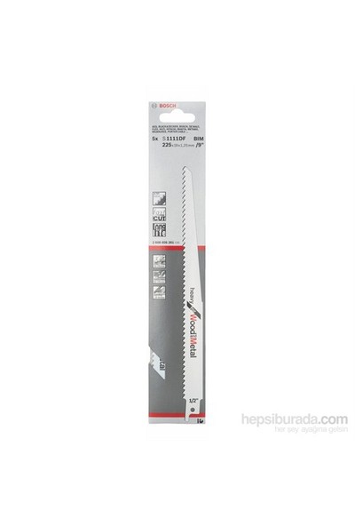 Bosch - Heavy Serisi Ahşap Ve Metal İçin Tilki Kuyruğu Bıçağı S 1111 Df - 5'Li Paket Bosch - Heavy Serisi Ahşap Ve Metal İçin Tilki Kuyruğu Bıçağı S 1111 Df - 5'Li Paket