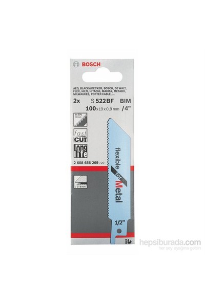Bosch - Flexible Serisi Metal İçin Tilki Kuyruğu Bıçağı S 522 Bf - 2'Li Paket Bosch - Flexible Serisi Metal İçin Tilki Kuyruğu Bıçağı S 522 Bf - 2'Li Paket