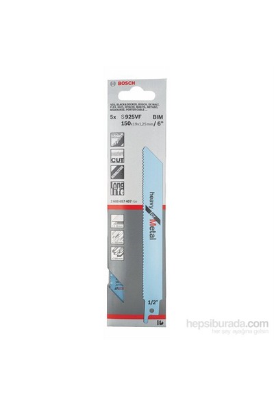 Bosch - Heavy Serisi Metal İçin Tilki Kuyruğu Bıçağı S 925 Vf - 5'Li Paket Bosch - Heavy Serisi Metal İçin Tilki Kuyruğu Bıçağı S 925 Vf - 5'Li Paket