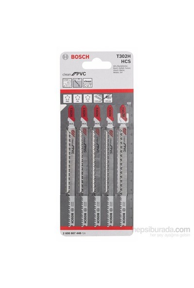 Bosch - Temiz Kesim Serisi Pvc İçin T 302 H Dekupaj Testeresi Bıçağı - 5'Li Paket Bosch - Temiz Kesim Serisi Pvc İçin T 302 H Dekupaj Testeresi Bıçağı - 5'Li Paket