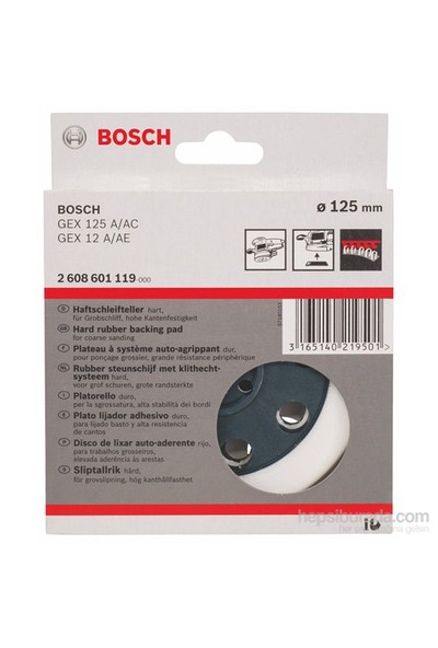 Bosch - Zımpara Tabanı - Sert, 125 Mm