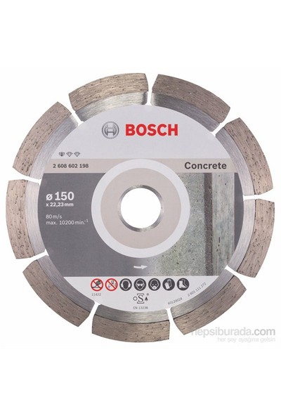 Bosch - Standard Seri Beton İçin Elmas Kesme Diski - 150 X 22,23 X 2 X 10 Mm