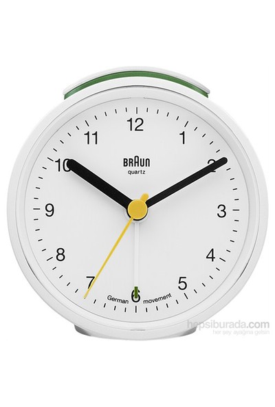 Braun Alarmlı Masa Saati Beyaz - BNC012 Braun Alarmlı Masa Saati Beyaz - BNC012