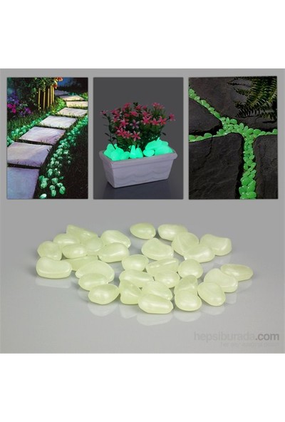 Hepsi Dahice Fosforlu Çakıl Taşları (50 Adet)