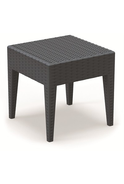 Siesta Rattan/Miami Mini Sehpa - Koyu Gri Siesta Rattan/Miami Mini Sehpa - Koyu Gri