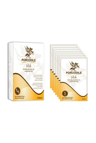 Porcodile Glide Masaj jeli ve Kayganlaştırıcı Jel Sade 7x5 Ml