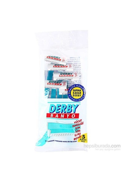 Derby Banyo Kullan-At Tıraş Bıçağı (5'Li Paket) Derby Banyo Kullan-At Tıraş Bıçağı (5'Li Paket)