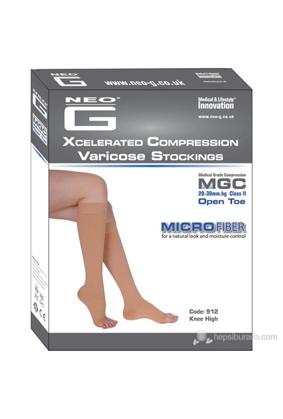 Neo-G Diz Altı Varis Çorabı (Açık Burun - Orta Basınç) 2.Boy Neo-G Diz Altı Varis Çorabı (Açık Burun - Orta Basınç) 2.Boy