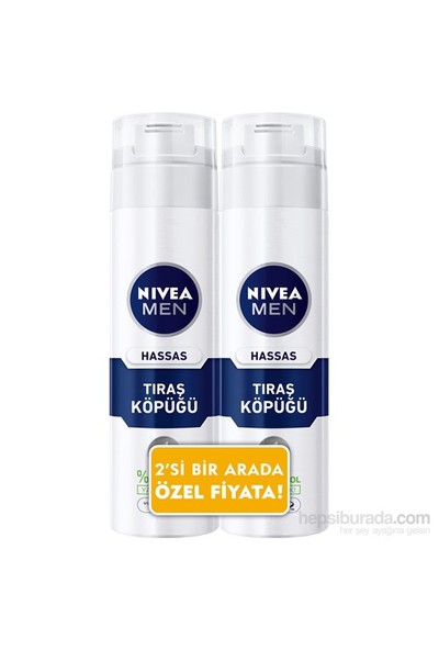 Nivea Men Hassas Tıraş Köpüğü+Hassas Tıraş Köpüğü Nivea Men Hassas Tıraş Köpüğü+Hassas Tıraş Köpüğü