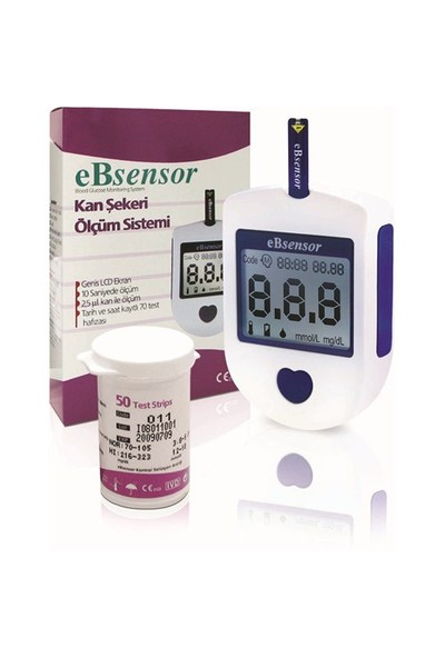 Eb Sensor Kan Şekeri Ölçüm Cihazı Stripi (50'lik) Eb Sensor Kan Şekeri Ölçüm Cihazı Stripi (50'lik)