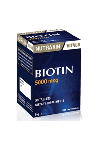 Nutraxin Biotin 5000 Mcg 50 Tablet