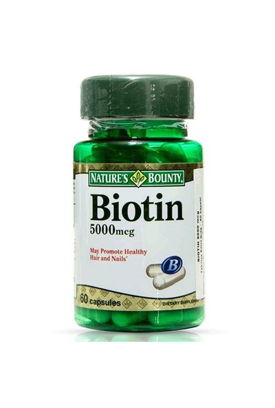 Nature's Bounty Biotin 5000 Mcg 60 Kapsül