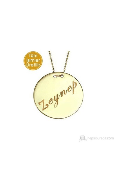 Goldstore 14 Ayar Altın Yazılabilir Madalyon İsim Kolye GP16592 Goldstore 14 Ayar Altın Yazılabilir Madalyon İsim Kolye GP16592