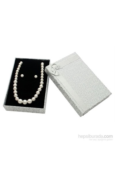 Silver & Silver Majorca İnci Kolye, Küpe Set Silver & Silver Majorca İnci Kolye, Küpe Set