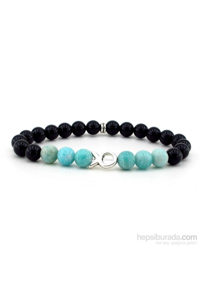 Solfera Aquamarıne Oniks Doğal Taş Erkek Bileklik B709 Solfera Aquamarıne Oniks Doğal Taş Erkek Bileklik B709