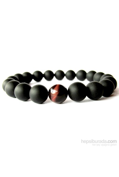 Takıcadde Gerçek Mat Oniks Kızıl Kaplan Gözü Doğal Taş Bileklik Takıcadde Gerçek Mat Oniks Kızıl Kaplan Gözü Doğal Taş Bileklik