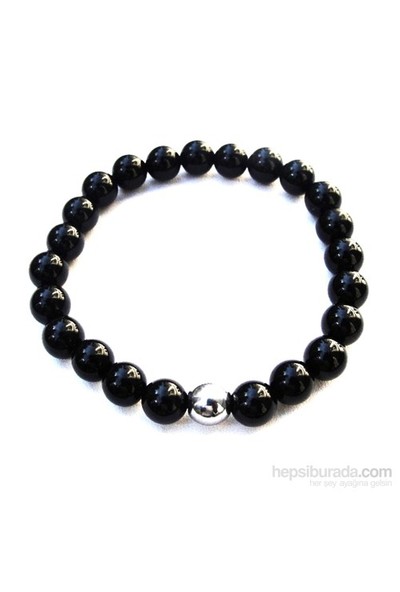Takıcadde Gerçek Siyah Oniks Hematit Doğal Taş Bileklik Takıcadde Gerçek Siyah Oniks Hematit Doğal Taş Bileklik