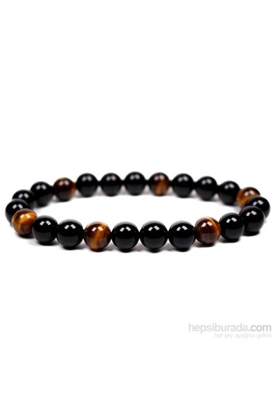 Takıcadde Gerçek Siyah Oniks Kaplan Gözü Doğal Taş Bileklik Takıcadde Gerçek Siyah Oniks Kaplan Gözü Doğal Taş Bileklik