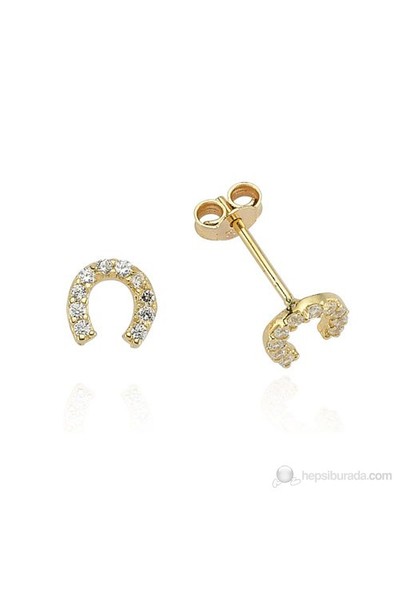 Glorria 14 Ayar Altın Nal Küpe