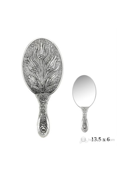 Bayan Lili Lale Motifli El Aynası Bayan Lili Lale Motifli El Aynası