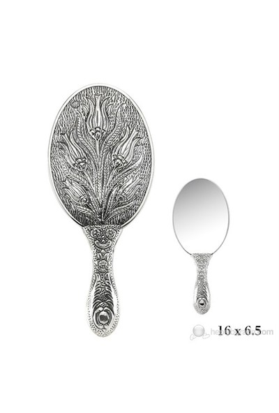 Bayan Lili Lale Motifli El Aynası Bayan Lili Lale Motifli El Aynası